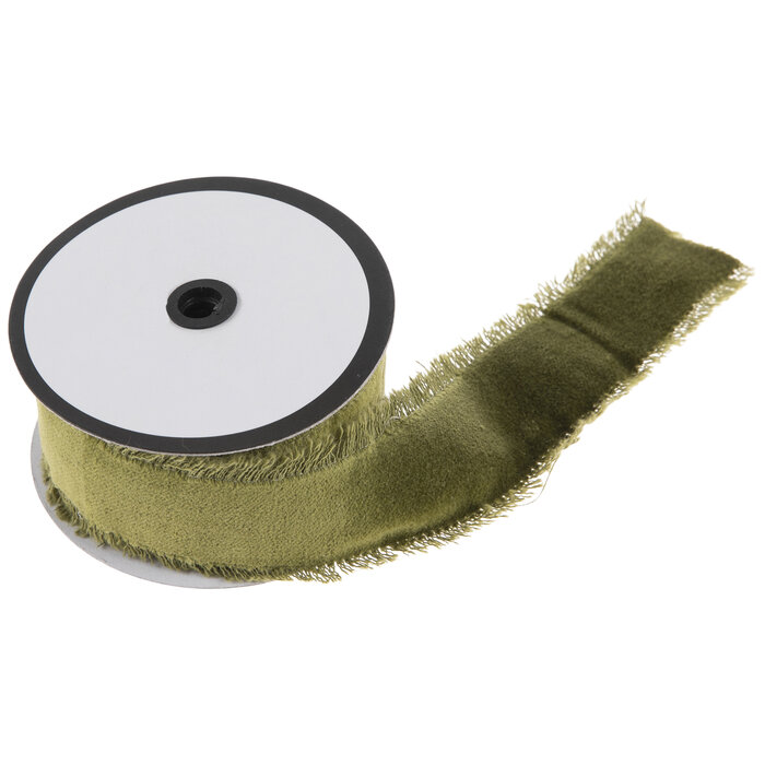 Green Frayed Edge Velvet Trim - 1 1/2" | Hobby Lobby | 2092492