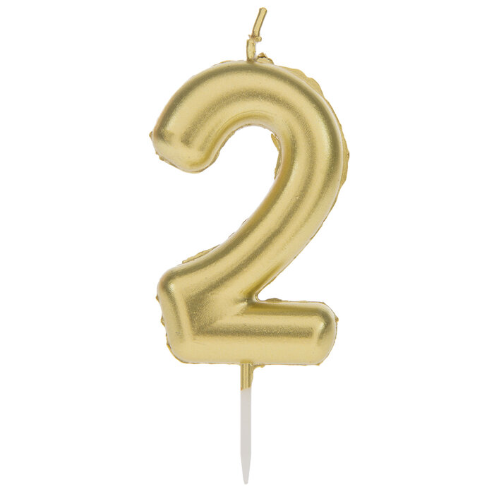 Gold Number Candle - 2 | Hobby Lobby | 2151066