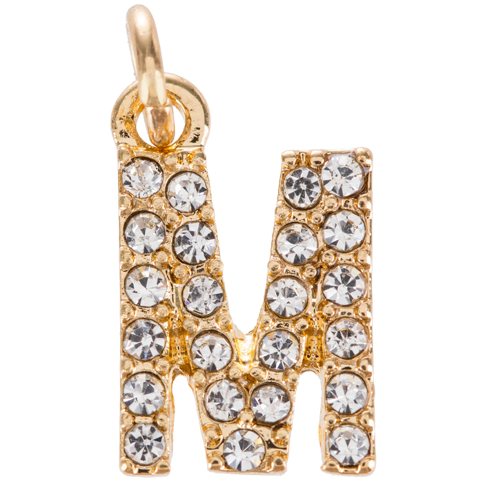 Rhinestone Letter Charm - M | Hobby Lobby | 1659770