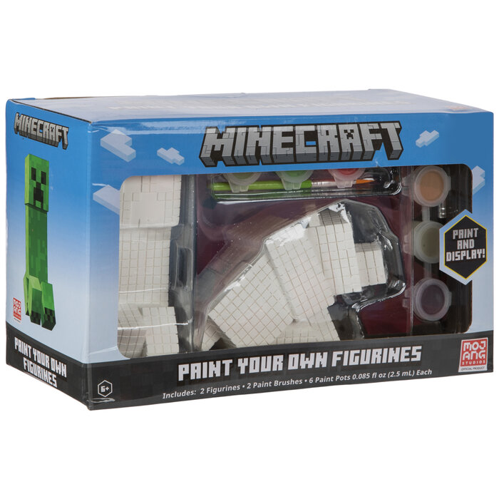 Minecraft Creeper & Wolf Figurine Painting Kit | Hobby Lobby | 2192920