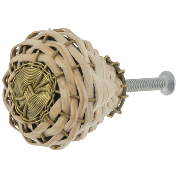 Tan Woven Straw & Wire Knob | Hobby Lobby | 1861608