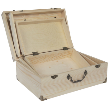 Wood Box Set With Antique Hardware | Hobby Lobby | 130542