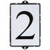 Black & White Number Metal Sign - 2 | Hobby Lobby | 2124956