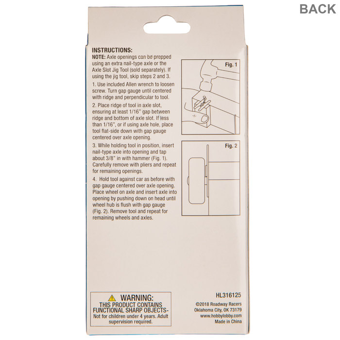 Derby Car Axle Placement Guide | Hobby Lobby | 889576