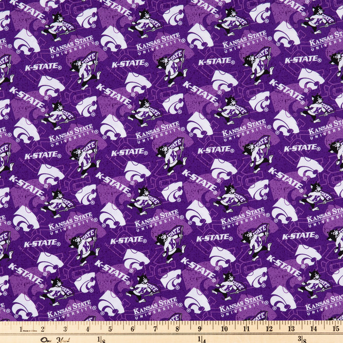 Kansas State Allover Collegiate Cotton Fabric | Hobby Lobby | 952523