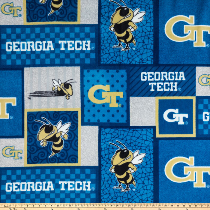 Georgia Tech Block Collegiate Fleece Fabric | Hobby Lobby | 952275