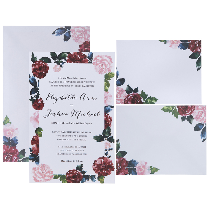 Floral Frame Wedding Invitations Hobby Lobby 1903095