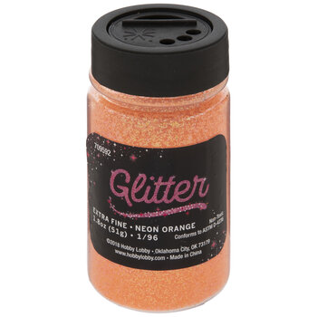 Neon Orange Extra Fine Glitter - 1.8 Ounces | Hobby Lobby | 709592