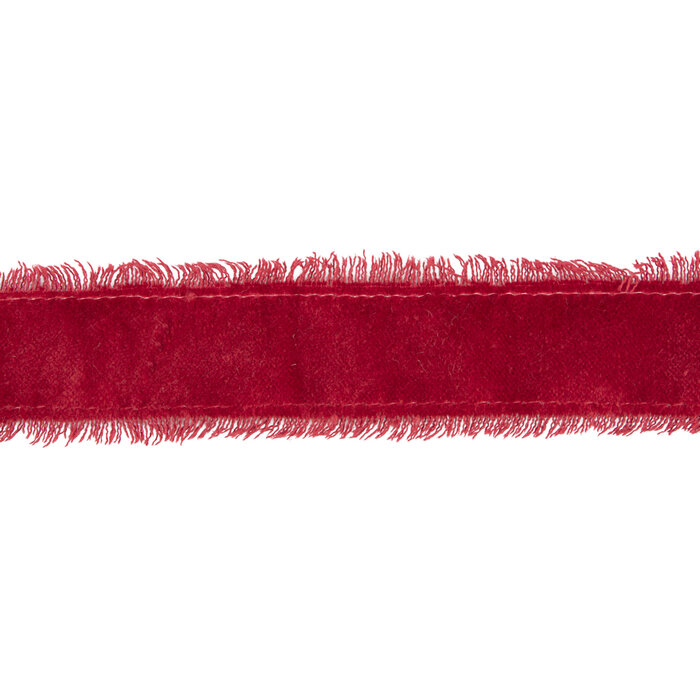 Dark Red Frayed Edge Velvet Trim - 1 1/2" | Hobby Lobby | 2197408