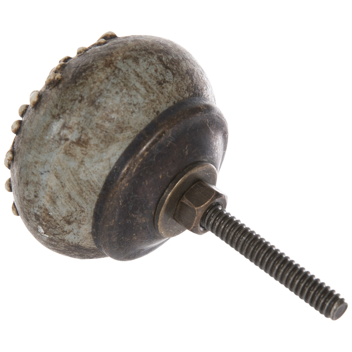 Slate & Antique White Floral Burst Knob | Hobby Lobby | 1705557