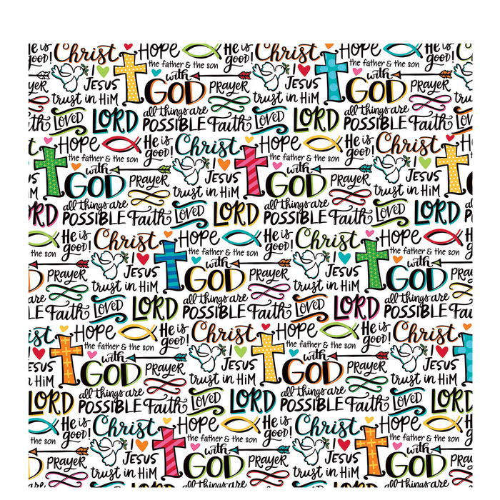 Bright Faith Scrapbook Paper - 12" x 12" | Hobby Lobby | 1284462