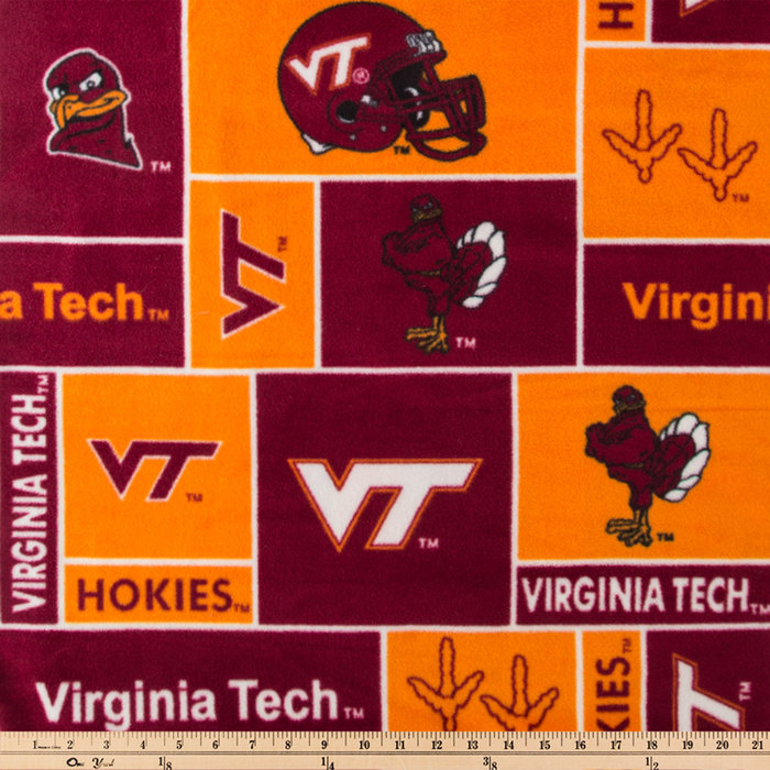 Virginia Tech Block Collegiate Fleece Fabric | Hobby Lobby | 954487