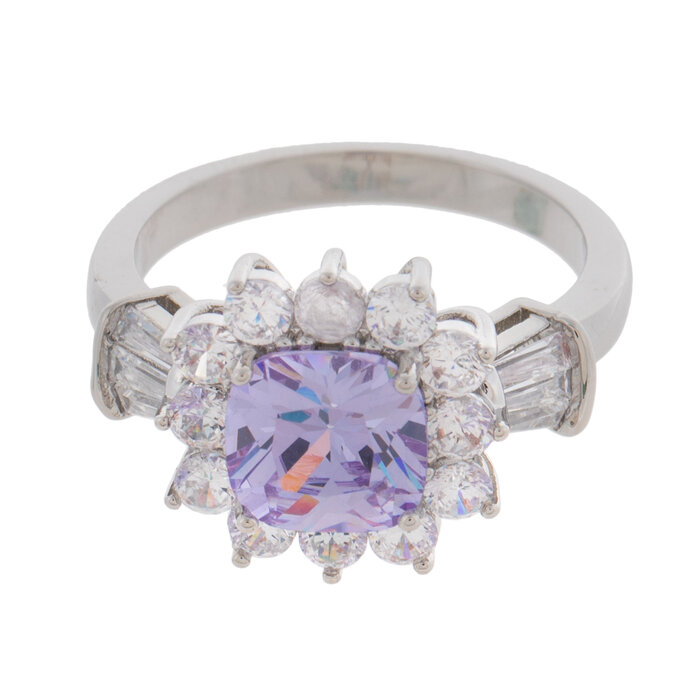 Light Purple Cubic Zirconia Cluster Ring - Size 8 | Hobby Lobby | 2199933