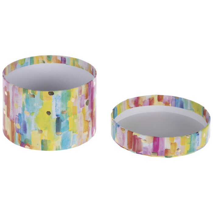 Rainbow Round Box With Gold Speckles | Hobby Lobby | 2105344