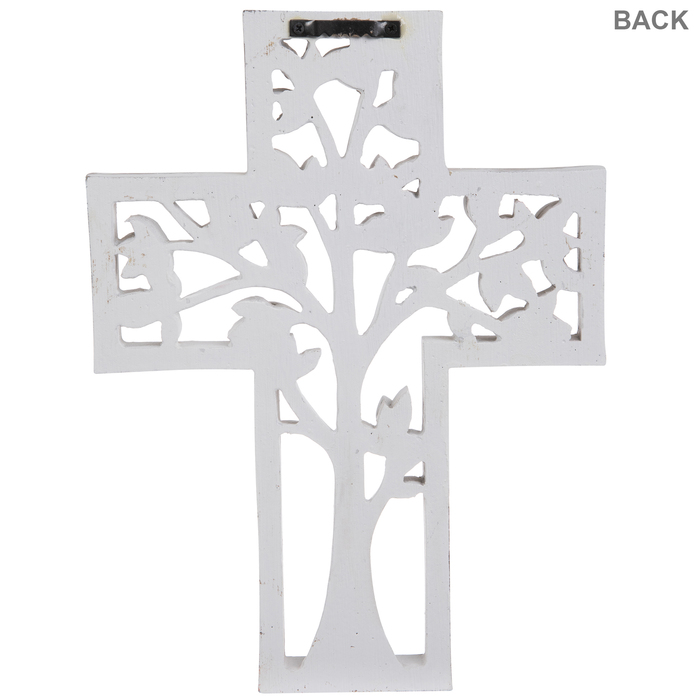White Distressed Tree Cutout Wall Cross | Hobby Lobby | 2007623