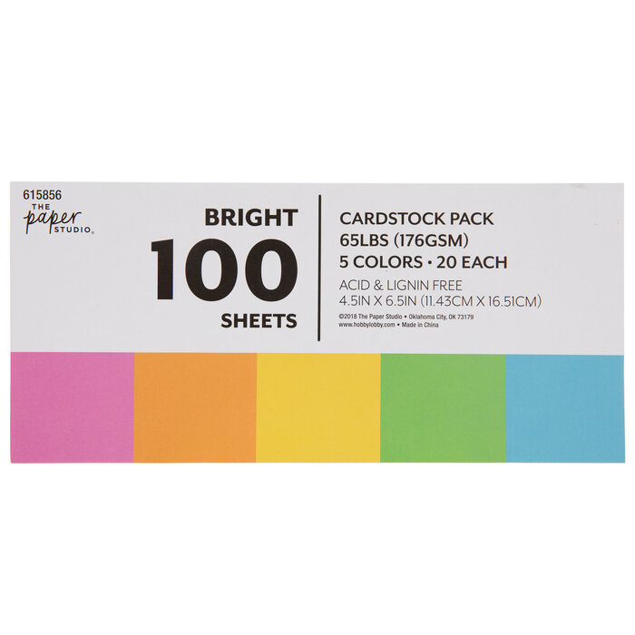 Bright Cardstock Paper Pack | Hobby Lobby