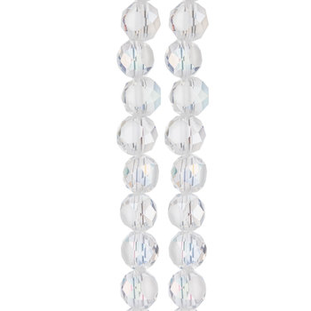 Crystal AB Faceted Disc Glass Bead Strands - 8mm | Hobby Lobby | 409797