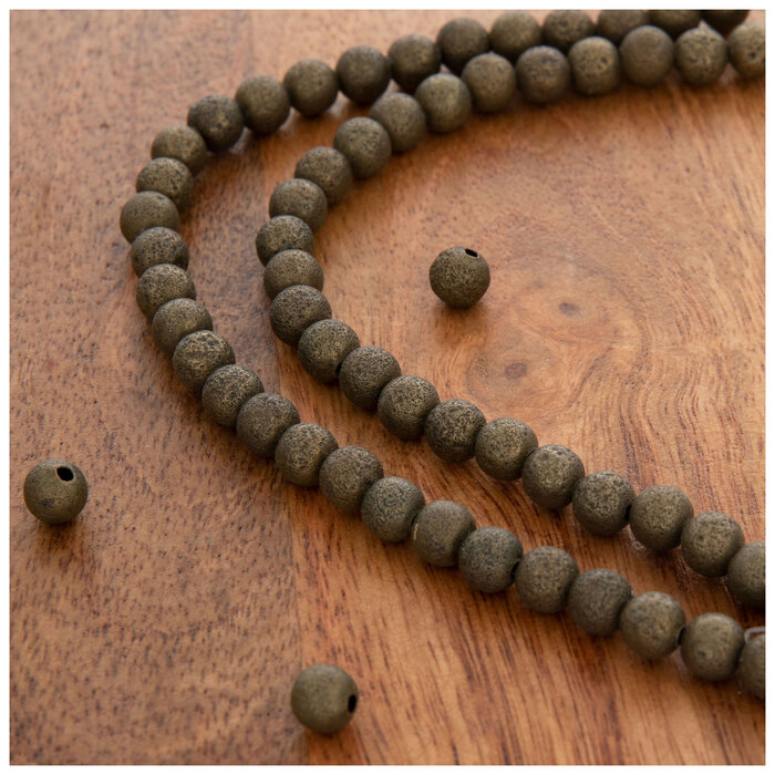 Textured Round Bead Strands - 5.6mm x 6mm | Hobby Lobby | 2151504