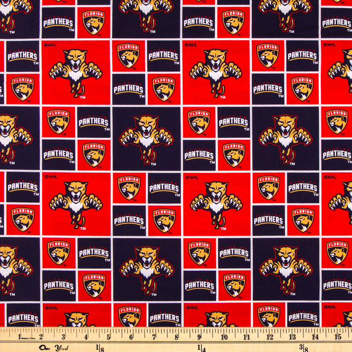 NHL Florida Panthers Block Cotton Fabric | Hobby Lobby | 1676097