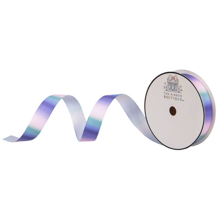 Purple & Turquoise Ombre Twill Ribbon - 5/8" | Hobby Lobby | 2222453
