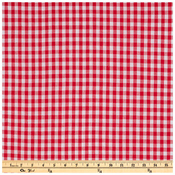 Red & White Check Cotton Calico Fabric | Hobby Lobby | 2248904