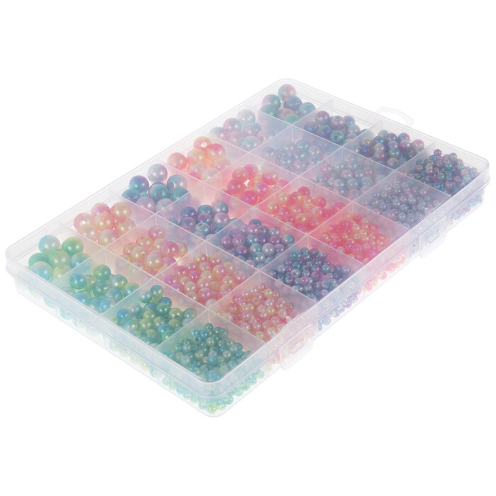 Multi-Color Marble Plastic Pearl Beads | Hobby Lobby | 2152593