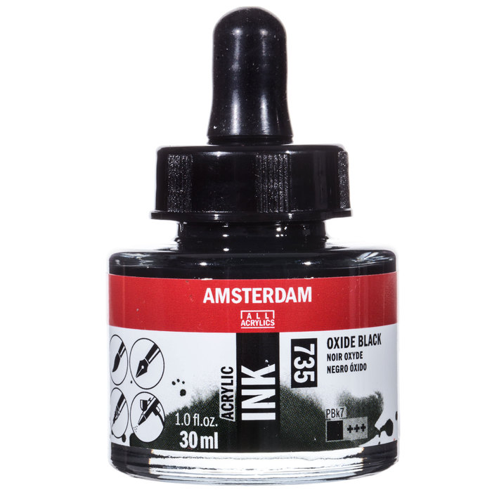 735 Oxide Black All Acrylics Amsterdam Acrylic Ink | Hobby Lobby | 1592765