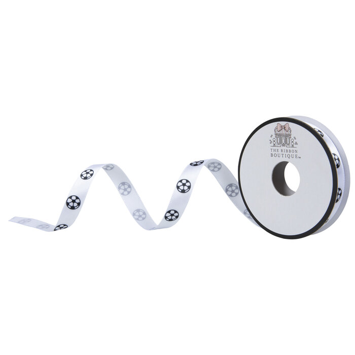 Soccer Ball Single-Face Satin Ribbon - 3/8" | Hobby Lobby | 600759