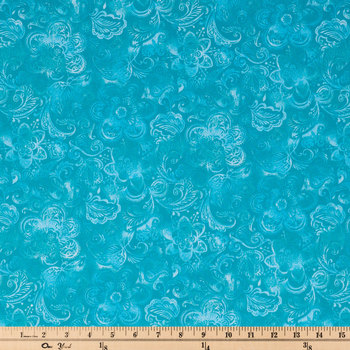 Turquoise Wide Floral Cotton Calico Fabric | Hobby Lobby | 1209022