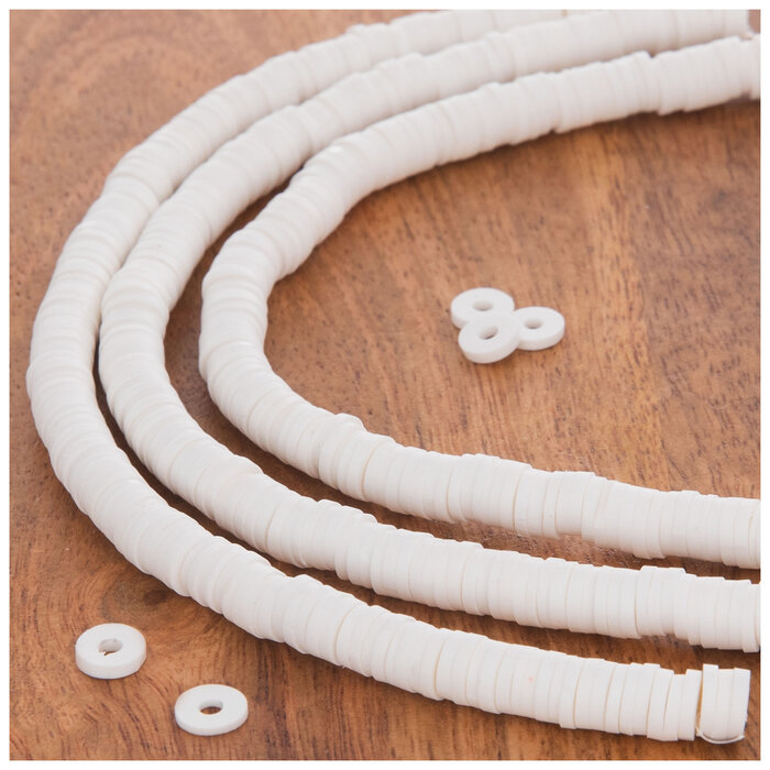 White Clay Disc Bead Strands | Hobby Lobby | 2163038