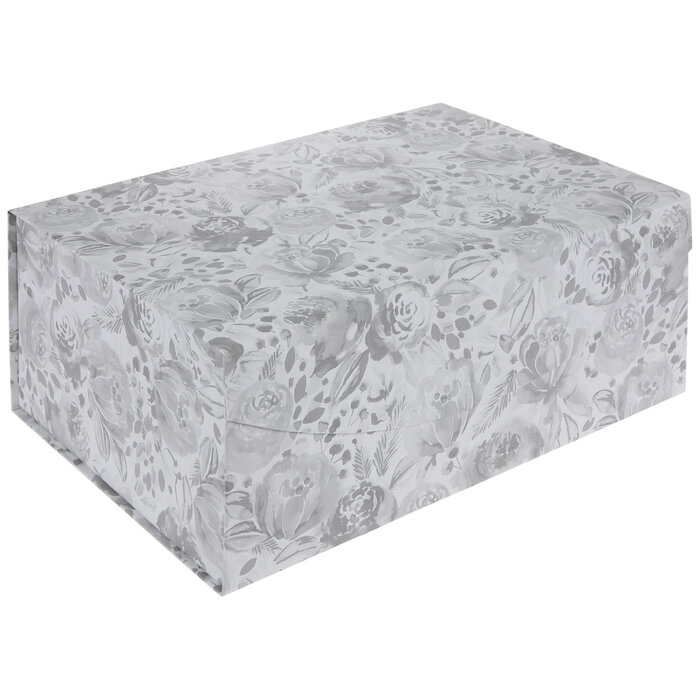 Gray & White Floral Box | Hobby Lobby | 2251429