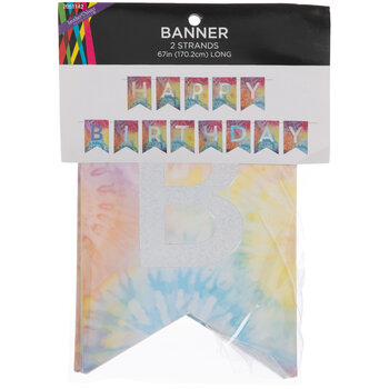 Happy Birthday Tie-Dye & Foil Pennant Banner | Hobby Lobby | 2051142