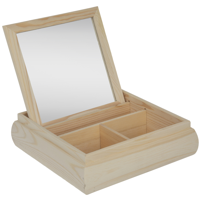 Wood Jewelry Box With Mirror | Hobby Lobby | 1757814