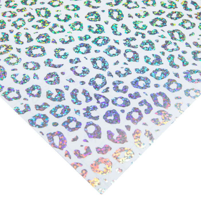 Holographic White Leopard Self-Adhesive Vinyl - 12" x 12" | Hobby Lobby ...