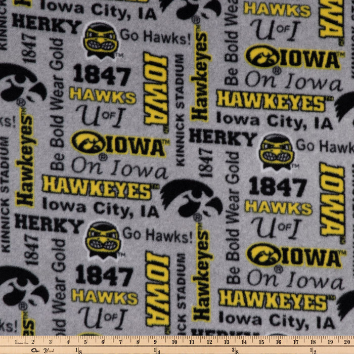 Iowa Allover Collegiate Fleece Fabric | Hobby Lobby | 952366