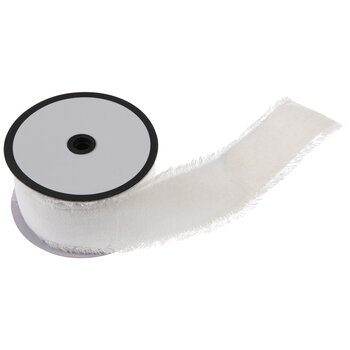 Pristine White Frayed Edge Velvet Trim - 1 1/2" | Hobby Lobby | 2092567