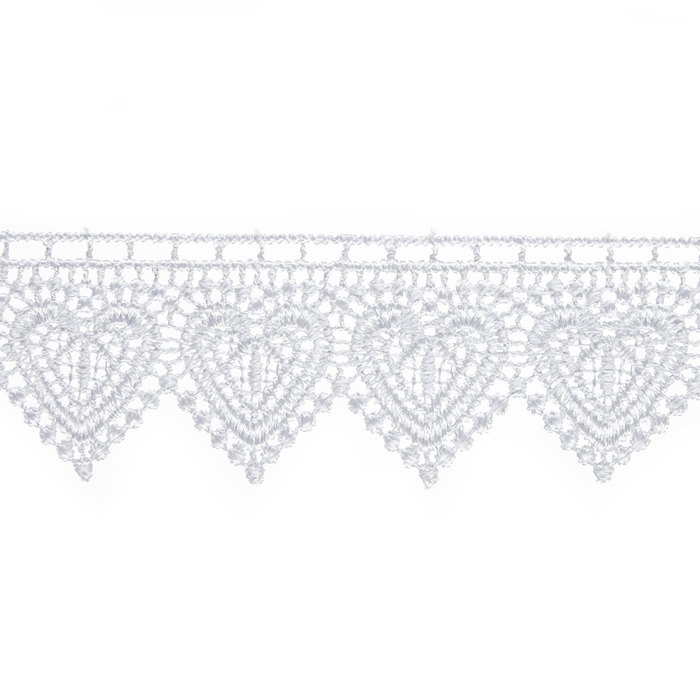 White Heart Drop Lace Trim - 1 1/2" | Hobby Lobby | 1092659