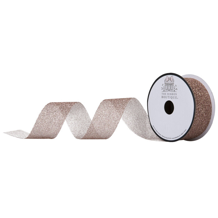 Rose Gold Glitter Mesh Ribbon - 1 1/2" | Hobby Lobby | 1766708