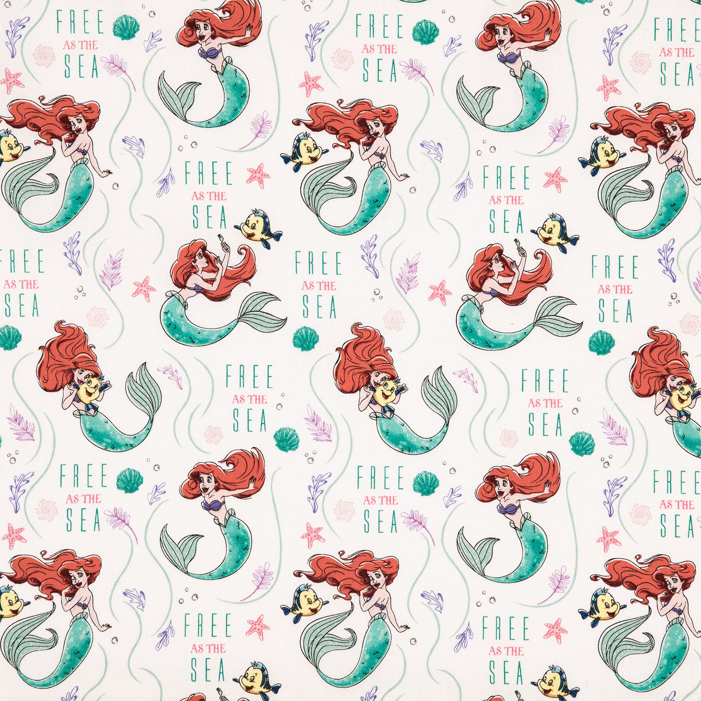 Sewing & Needlecraft Sewing & Fiber REMNANT ONLY Little Mermaid Ariel ...