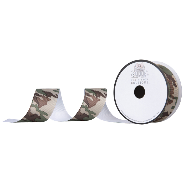 Ribbon Embellishments Camo Green Brown Grosgrain Ribbon You Choose ...