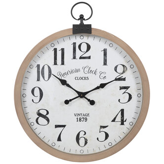 Brown & White Wood Wall Clock | Hobby Lobby | 1949056