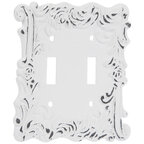 Distressed White Flourish Double Switch Plate | Hobby Lobby | 1481522