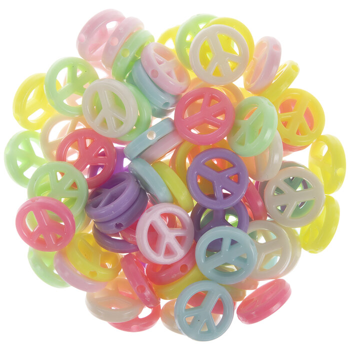 Pastel Peace Sign Bead Mix | Hobby Lobby | 2193753