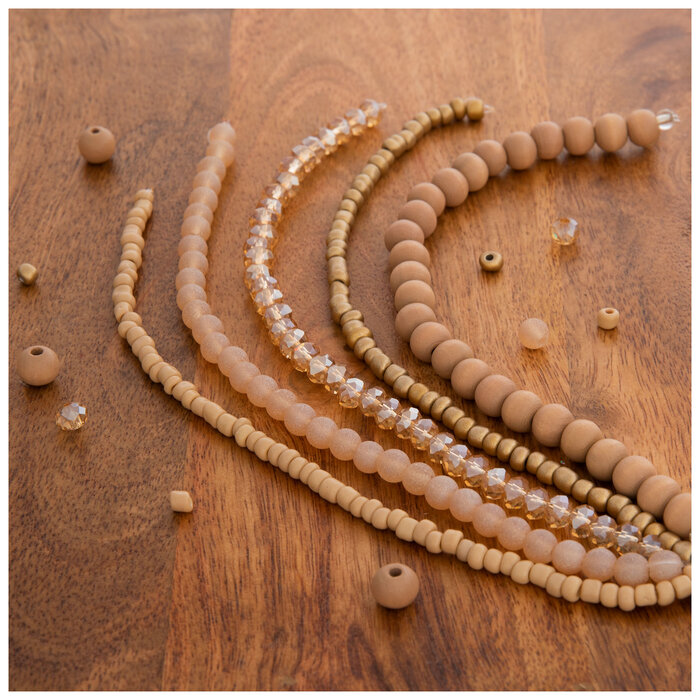 Khaki Multi-Media Bead Strands | Hobby Lobby | 1974252