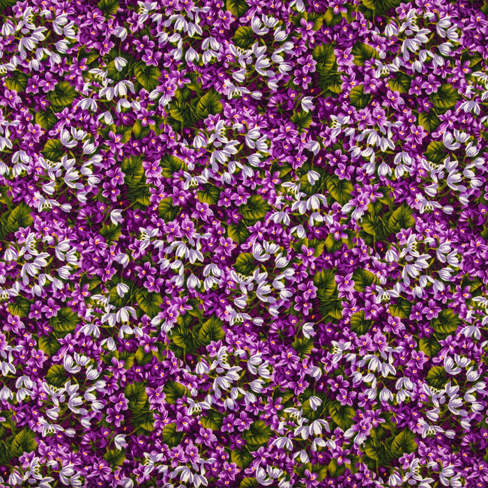 Purple Flower Pattern Fabric