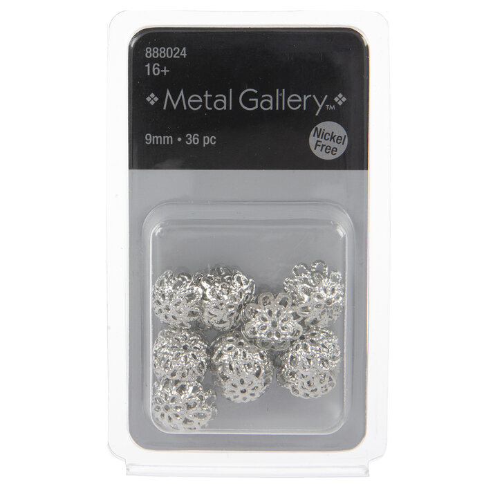 Metal Filigree Bell Caps - 9mm | Hobby Lobby | 888024