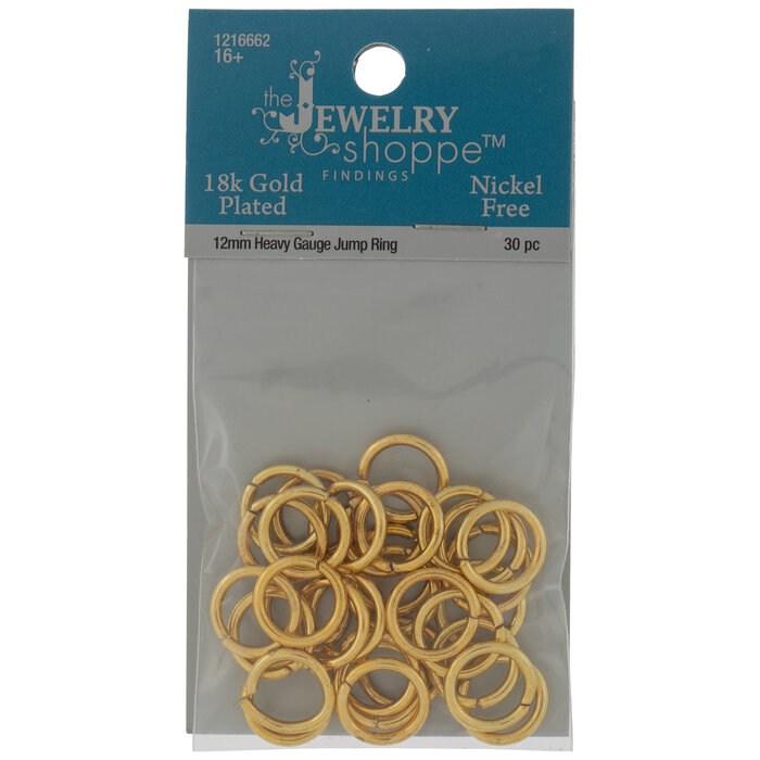 18K Gold Plated Heavy Gauge Jump Rings | Hobby Lobby
