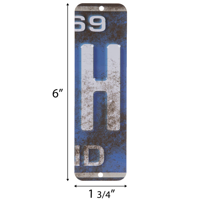 License Plate Letter Metal Sign - H | Hobby Lobby | 1507219