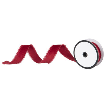 Dark Red Frayed Edge Velvet Trim - 7/8" | Hobby Lobby | 2197390