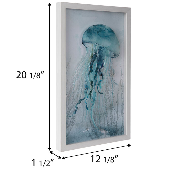 Blue Jellyfish Framed Wall Decor | Hobby Lobby | 1946748